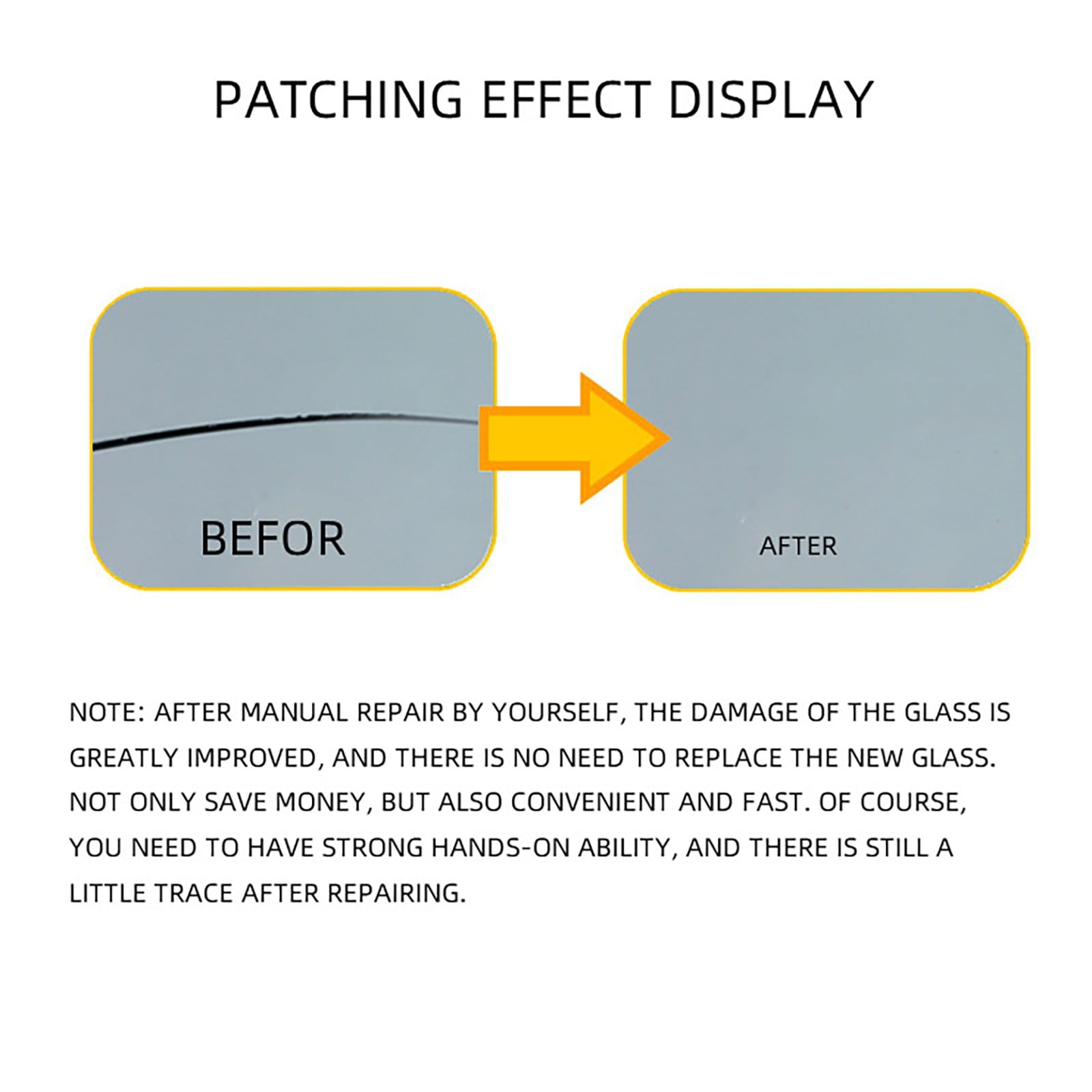 BFSAUHA Car Window Glass Crack Chip Resin Windscreen Windshield Repair ...