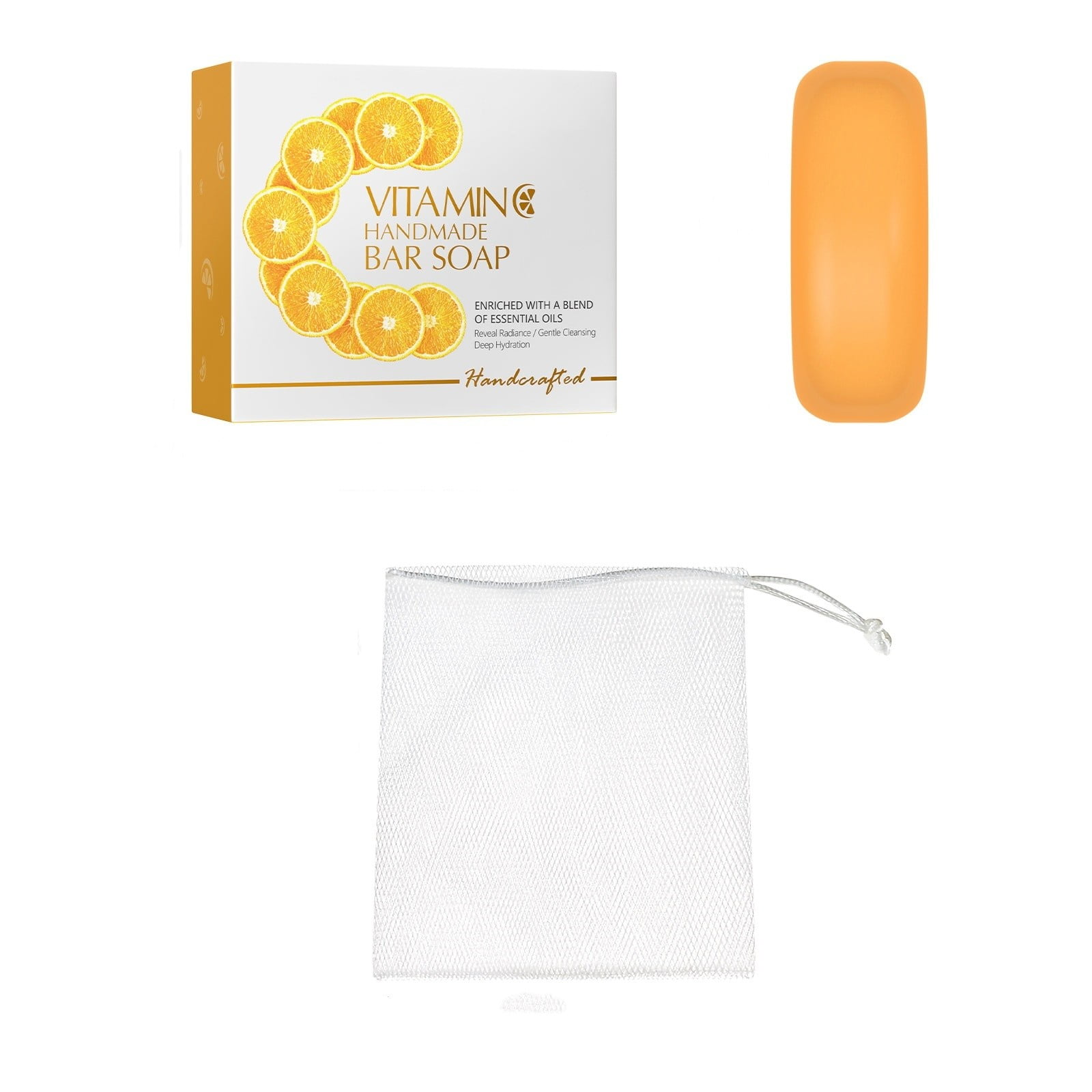 BFSAUHA Face Wash Vitamin C Handmade Oil Soap Mild Bath Cleanser ...