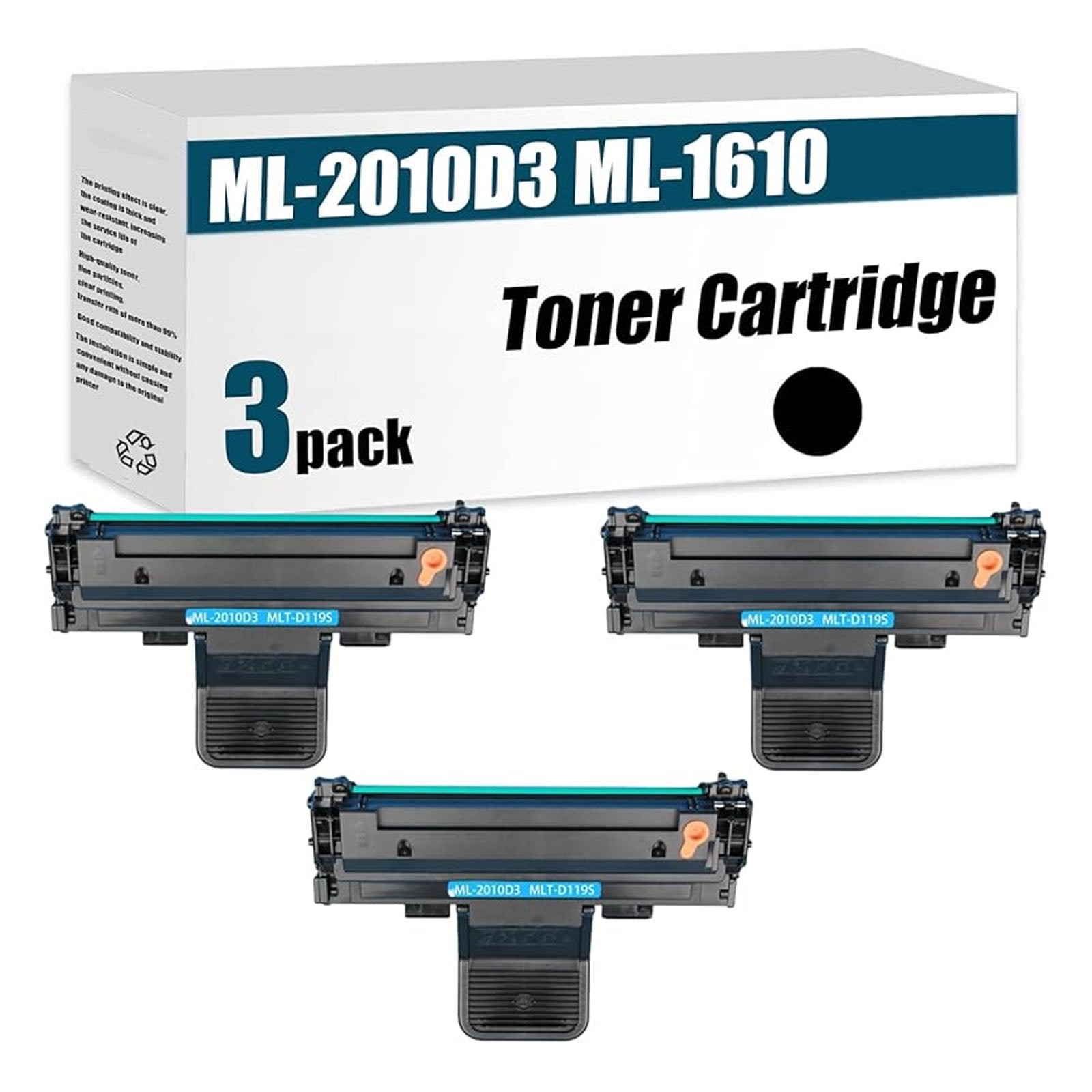 BFTC ML-1610 Toner Cartridge Compatible for Samsung ML-2010D3 SCX ...
