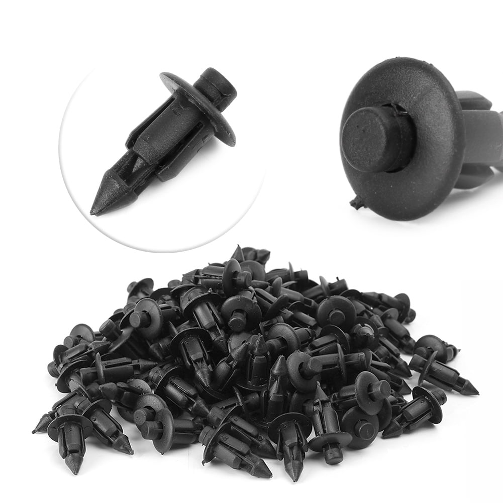 BFY 100x 6mm Hole Plastic Rivets Car Clip Fastener Push Bolts for ...