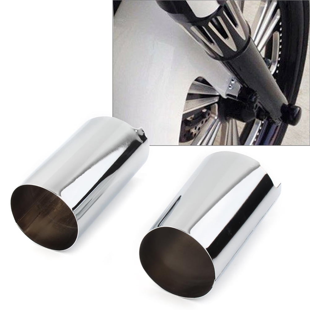 BFY 1Pair Chrome Motorcycle Front Fork Slider Covers for Harley Touring ...