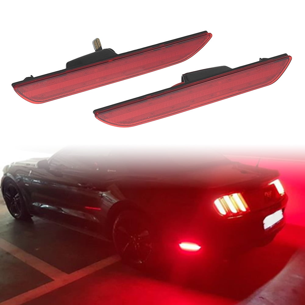 BFY 2PCS for 2015-2022 Ford Mustang Red Shell LED Rear Car Side Marker ...