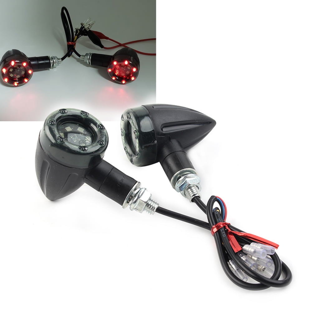 BFY 2Pcs Motorcycle LED Brake Blinker Turn Signal Tail Lights Indicator ...