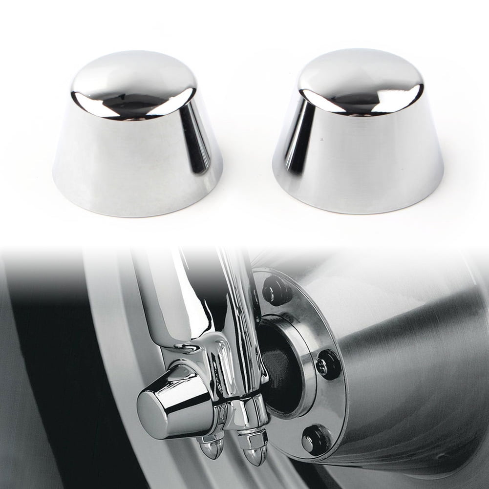 BFY 2X Chrome Motorcycle Front Axle Cap Nut Covers For Harley Davidson ...