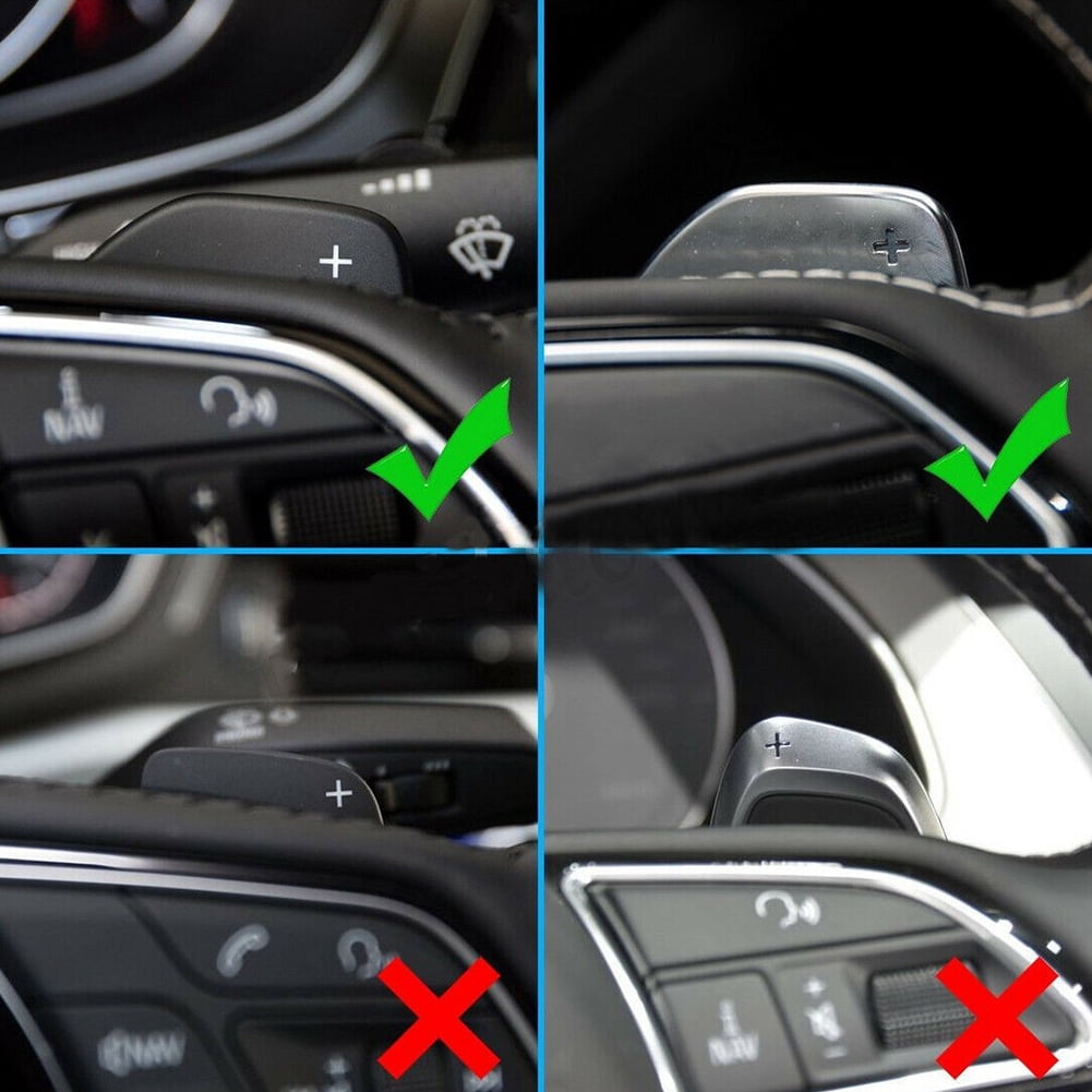 BFY 2X Steering Wheel Paddle Shifter Extension For Audi A3 A4 A5 A6 Q3 ...