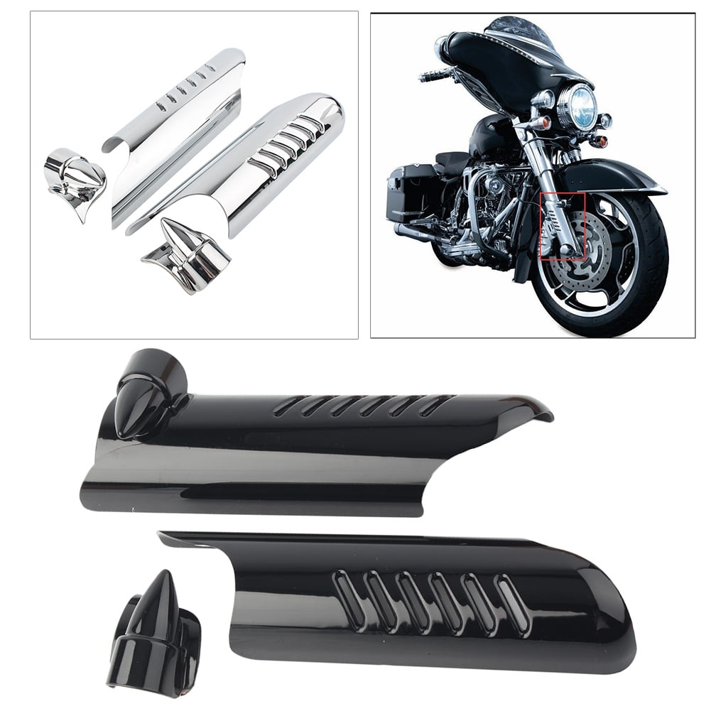 BFY Fork Lower Leg Deflectors Shield Cover Chrome Fit Harley Touring ...
