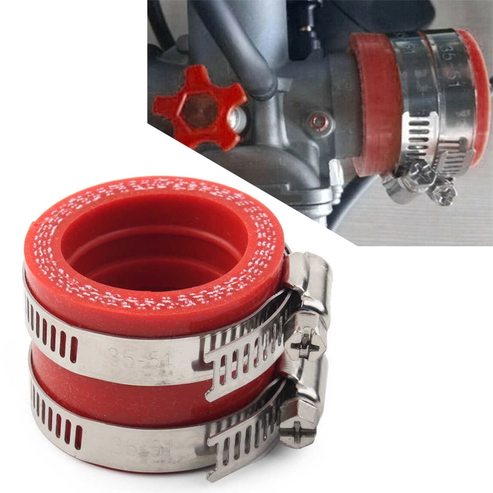 BFY Red Motorbike Carburetor Rubber Adapter Intake Manifold For OKO PWK ...