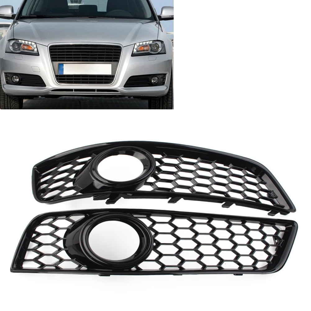 BFY for Audi A3 8P 09-13 Front Bumper Honeycomb Fog Light Grille Black ...