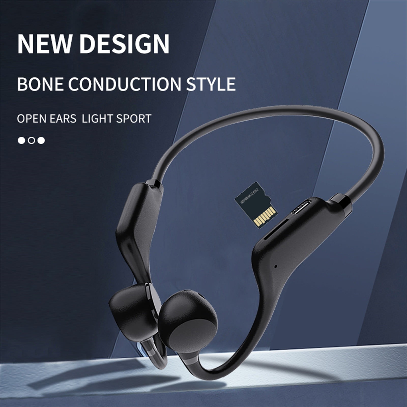 BFYSFBAIG Open Back Bluetooth Bone Conduction Sports Headphones Sweat ...