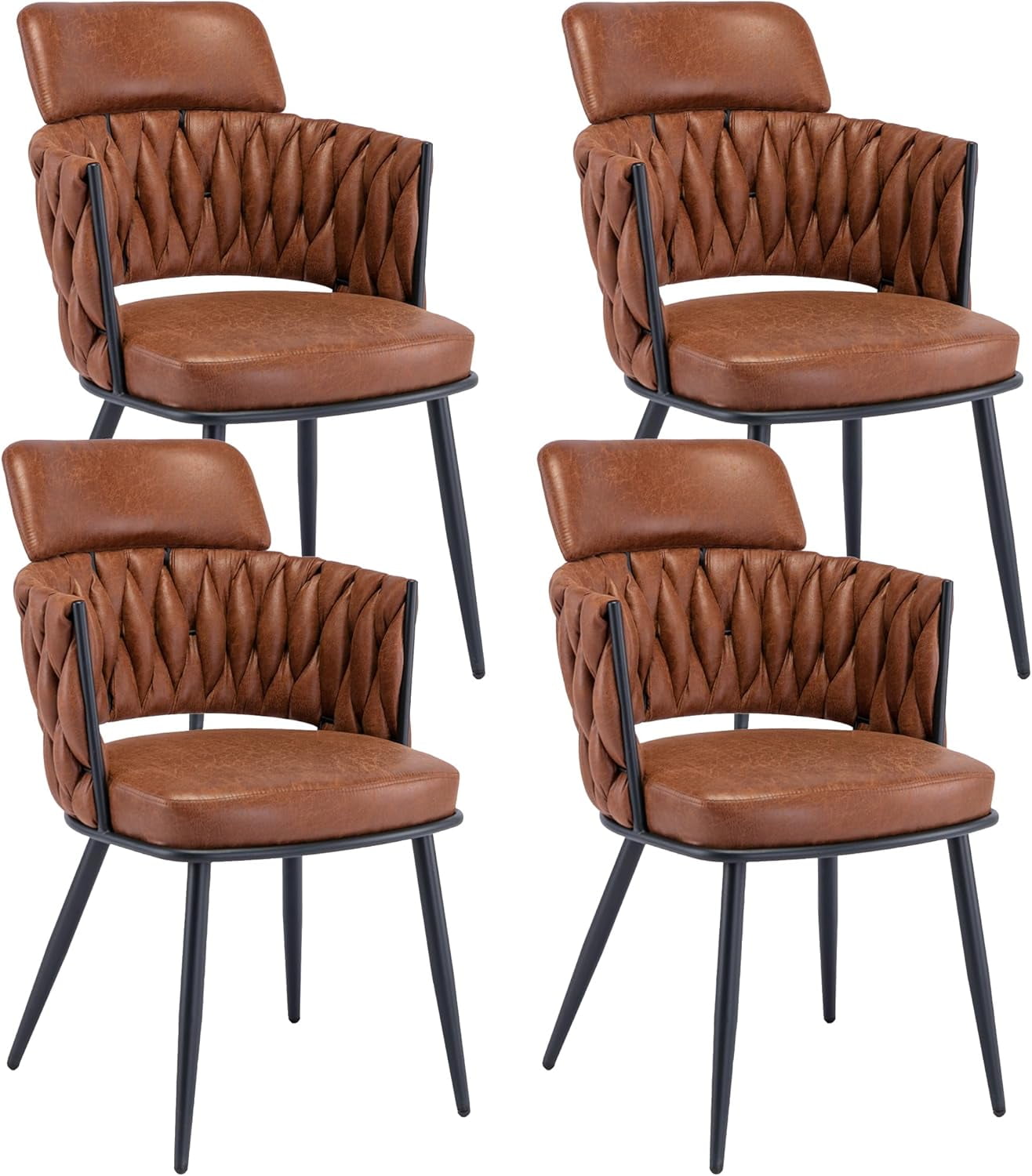 BFZ Adjustable Metal Leg Dining Chairs Set of 2, Mid-Century Modern ...