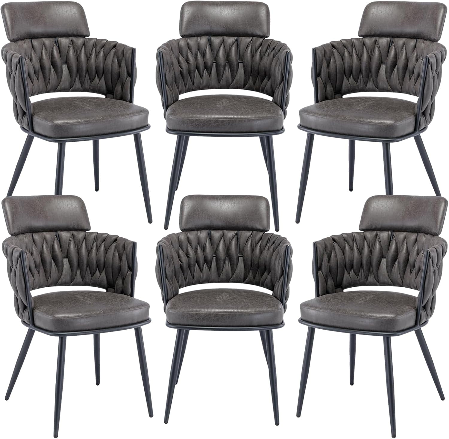 BFZ Adjustable Metal Leg Dining Chairs Set of 2, Mid-Century Modern ...