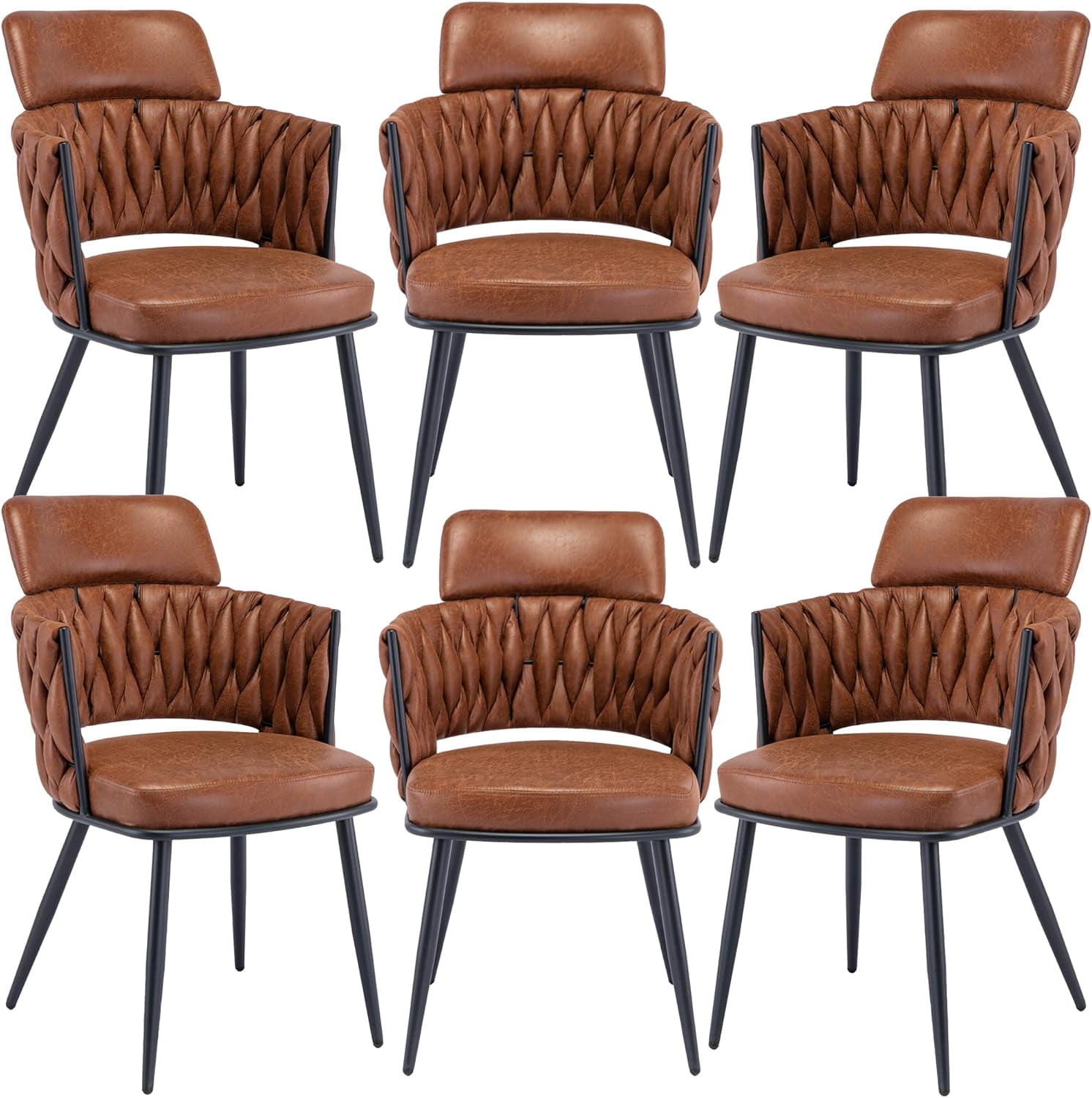 BFZ Adjustable Metal Leg Dining Chairs Set of 2, Mid-Century Modern ...