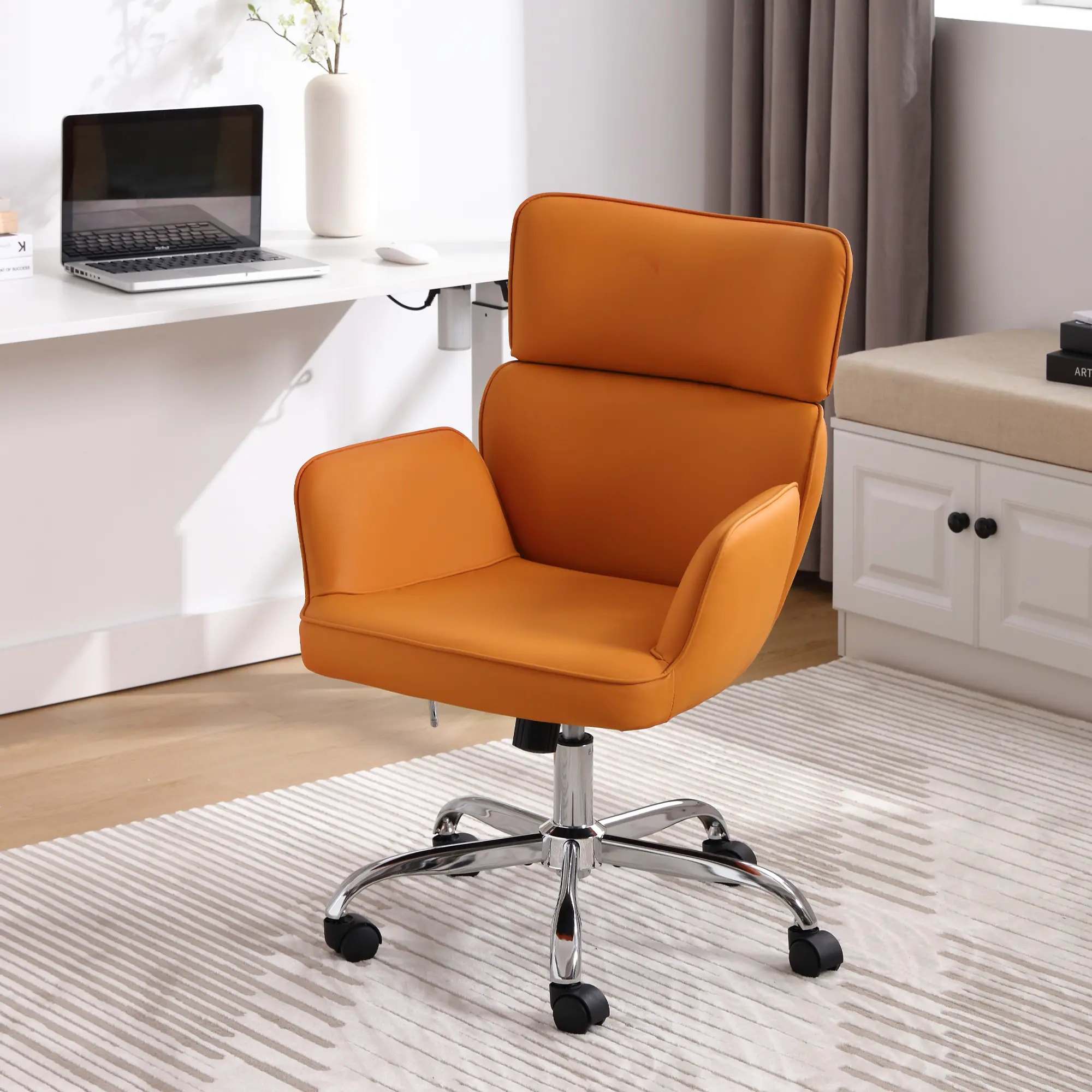 BFZ Home Office Chair with Wheels, Adjustable Height Swivel Armchair ...