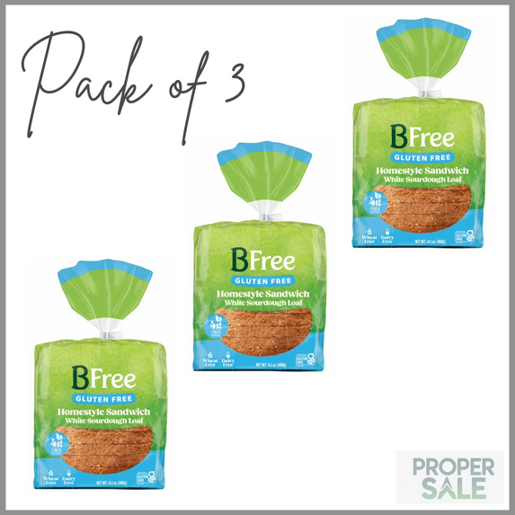 BFree Foods, Gluten Free, Homestyle Sandwich White Sourdough Loaf, 14.1oz, 1 loaf ( pack of 3 ...