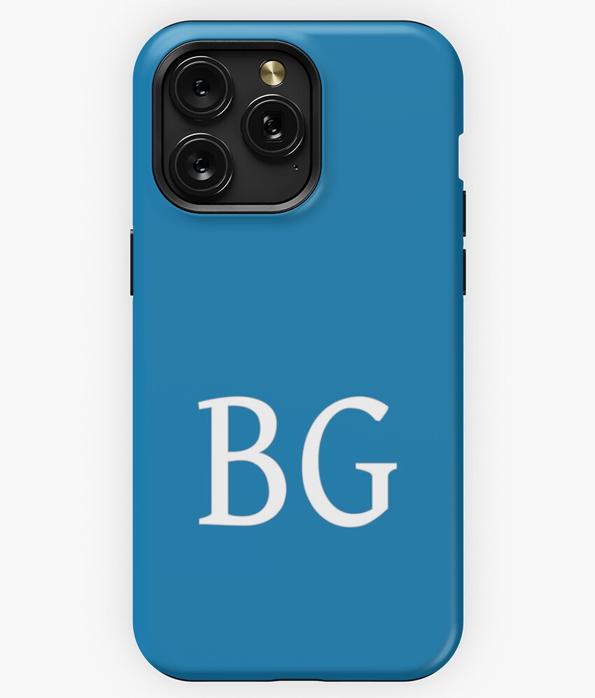 BG Initials Monogram Elegant White G3657 Phone Case for iPhone17 16 15 ...