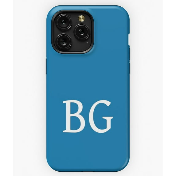 BG Initials Monogram Elegant White G3657 Phone Case for iPhone17 16 15 ...
