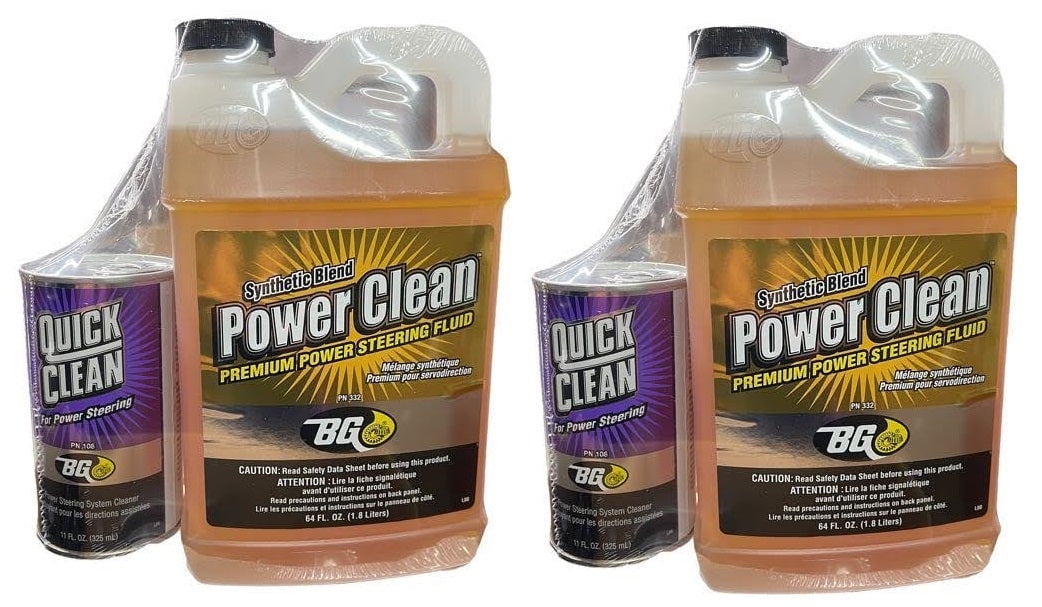 BG Power Clean Steering Flush Kit Clear Synthetic Blend Fluid PN K6700 ...