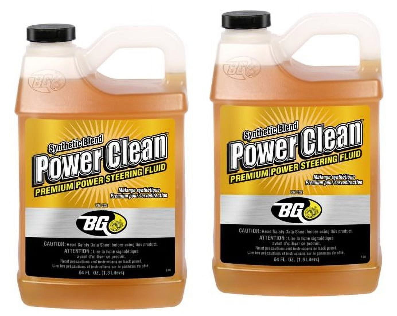 BG Power Clean Synthetic Blend Premium Power Steering Fluid PN 332 (2 ...