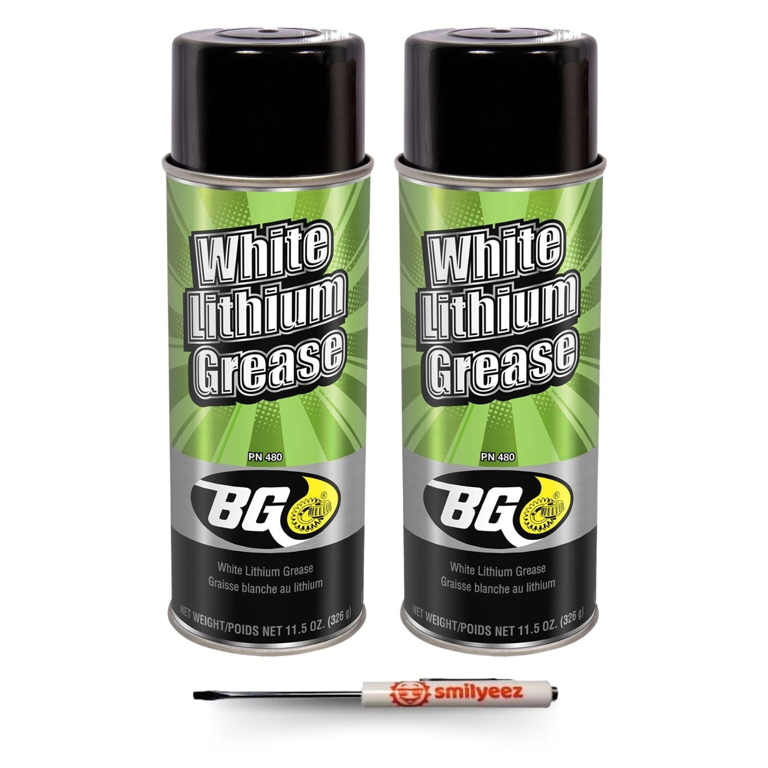 BG White Lithium Spray Grease with Screwdriver - Walmart.com