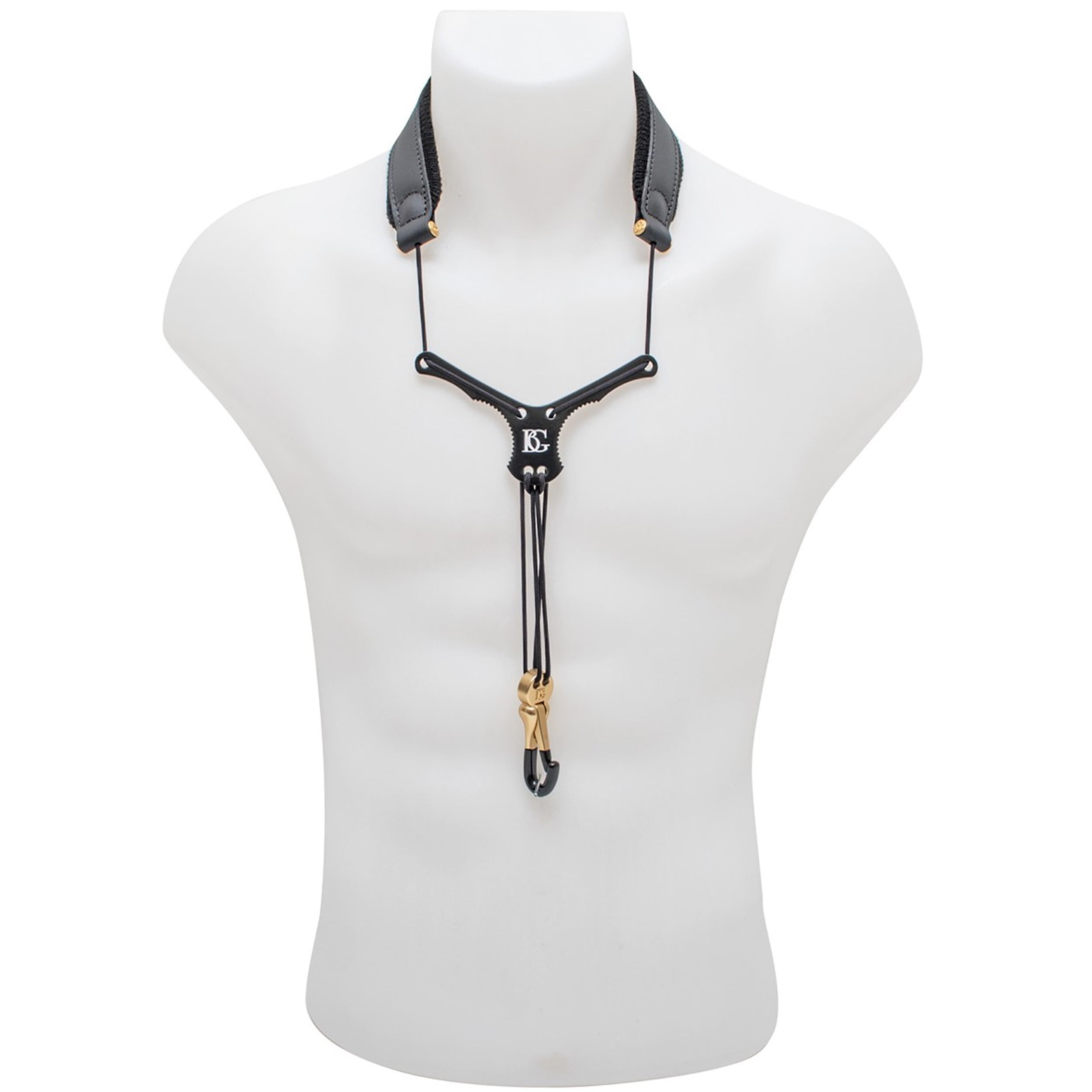 BG ZEN Saxophone Strap, Leather, Metal Snap Hook, Black, S20YBMSH ...