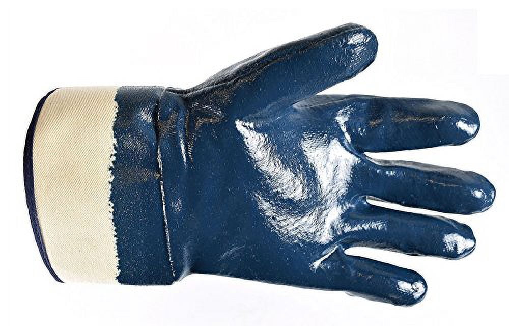 BG105NITRILE-12 Heavy Duty Premium Nitrile Rubber Fully Coated Gloves ...