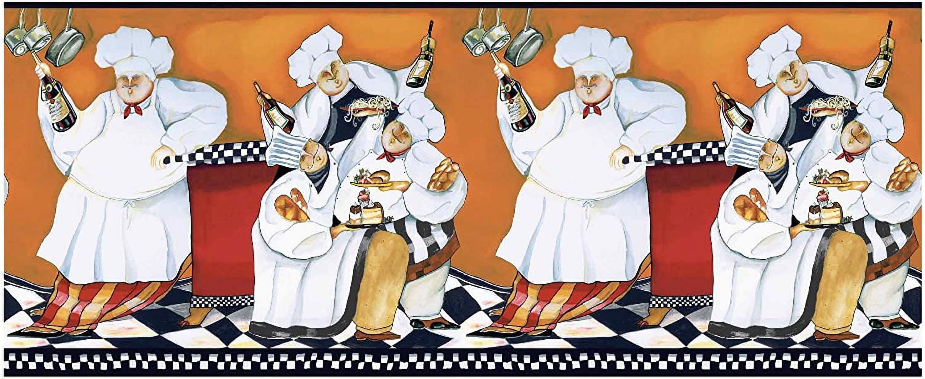 BG1680BD Chef's A-Cookin' Wallpaper Border, Rust - Walmart.com