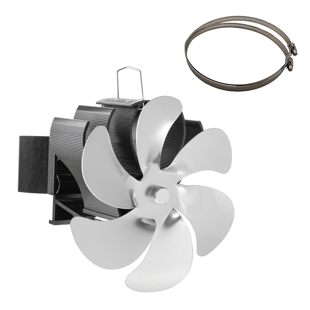 BG606 Stove Fan 6 Blades Heat Powered Fan Quiet Efficient for Wood ...