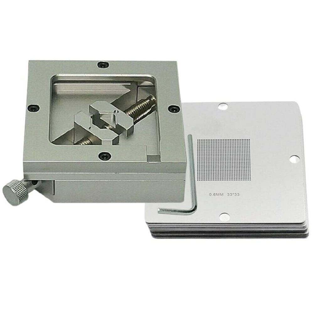 BGA Reballing Kit 90mm Reball Station Fixture Jig with 10PCS Universal ...