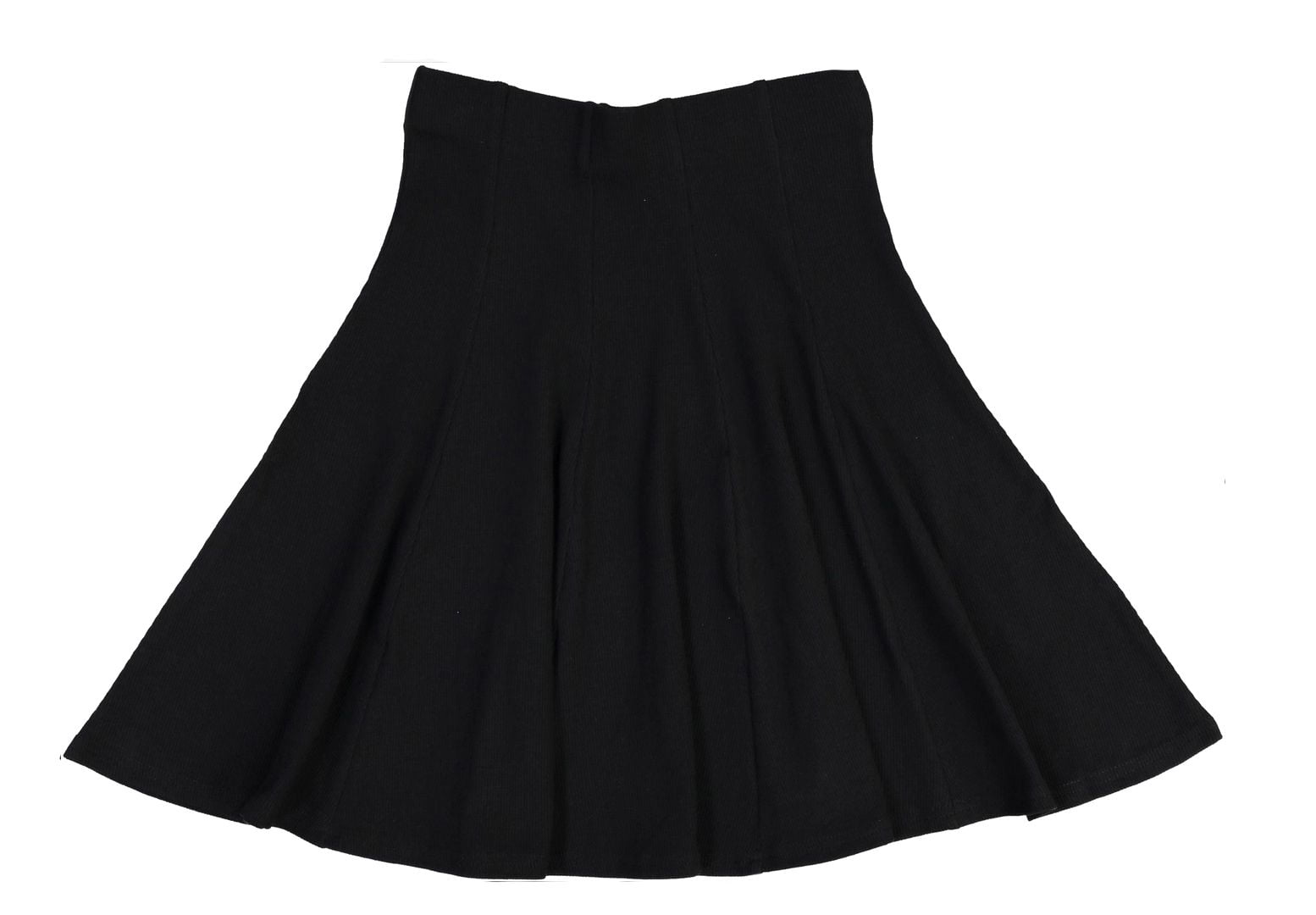 BGDK Girls Uniform Ribbed Cotton Panel Skirt - BK-1610 black 5 ...