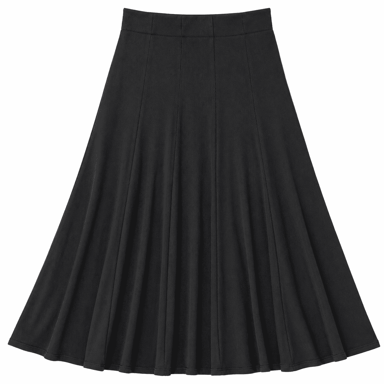 BGDK Women's Panel Maxi Skirt – Soft Ribbed Cotton, Elastic Waist ...