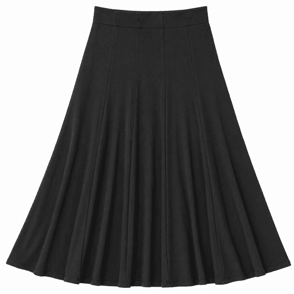 BGDK Women's Panel Maxi Skirt – Soft Ribbed Cotton, Elastic Waist ...