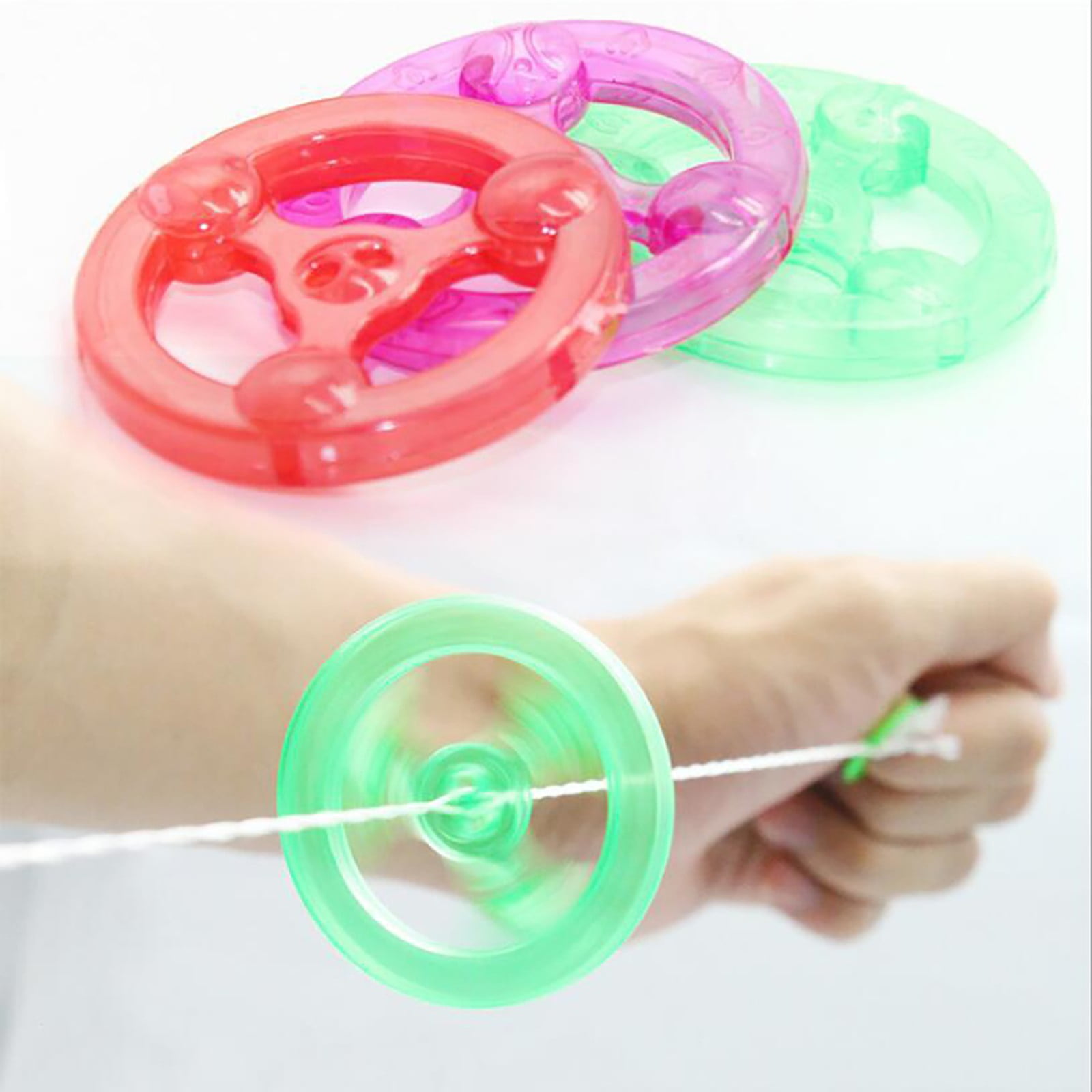 BGFIIPAJG 1 Pcs Spinning Wheel Toys,Pull String Toys,Novelty Spin ...