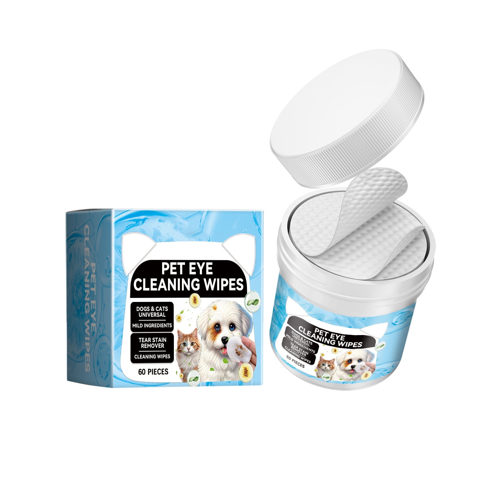 BGFIIPAJG Dog Eye Wipes, Angel Tear Stain Remover for All Dogs & Cats ...