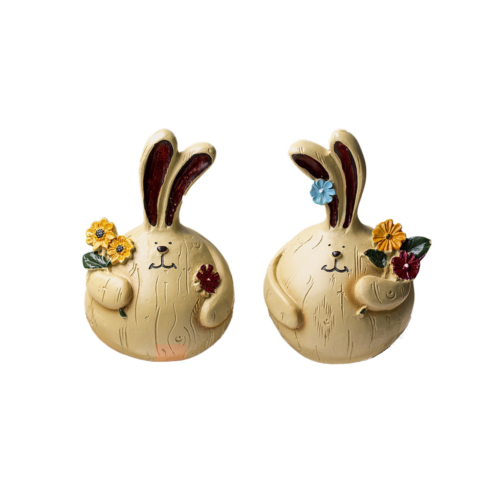BGFIIPAJG Easter Decor Bunny Resin Figurines Statue Mini Cute Easter ...