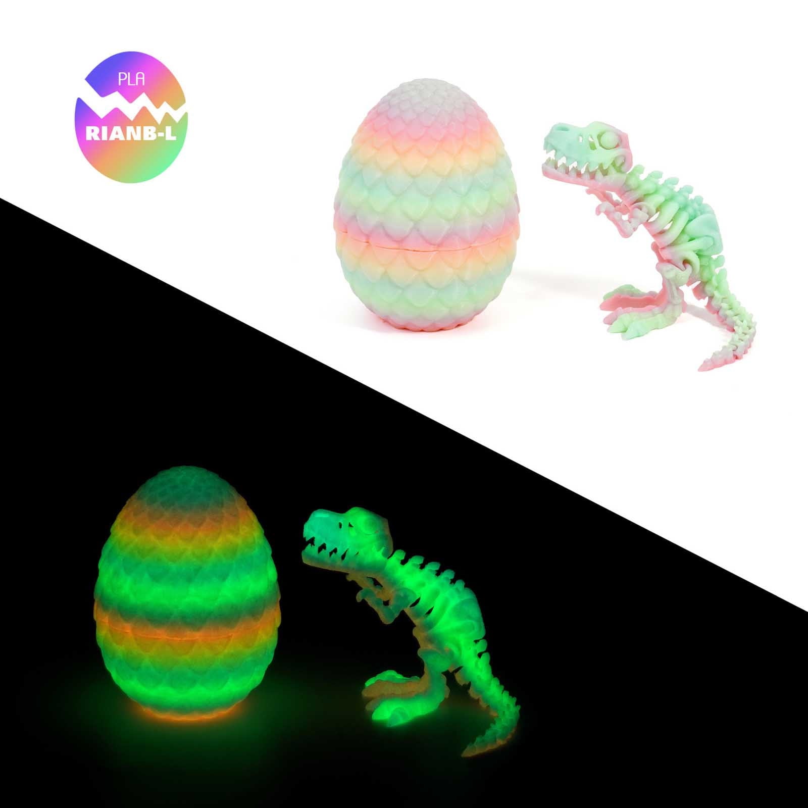 BGFIIPAJG Easter Decorations Outdoor 3D Printed Egg Set With Movable ...