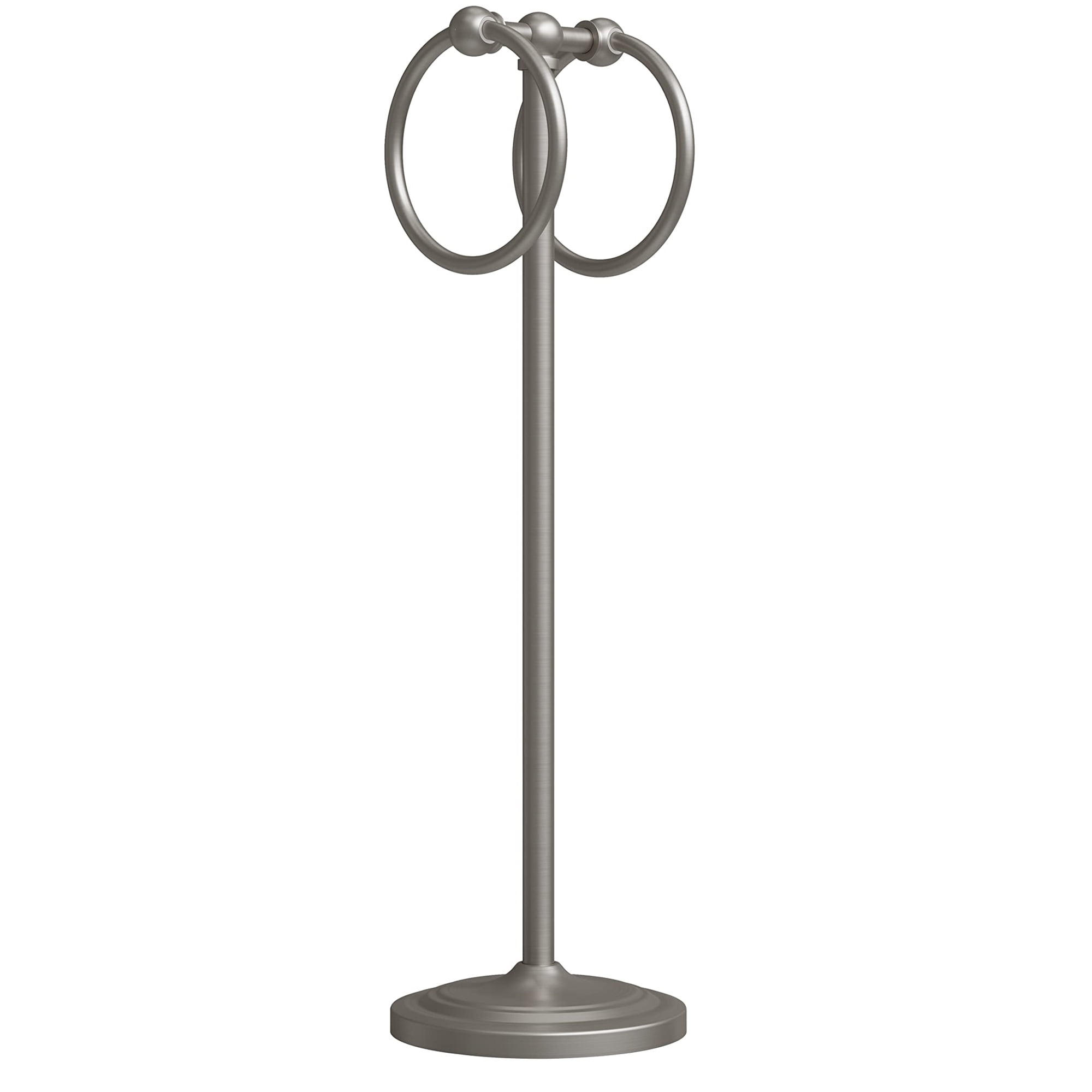 BGL Fingertip Towel Holder Stand, Stainless Steel, 2 Rings, 19" High ...