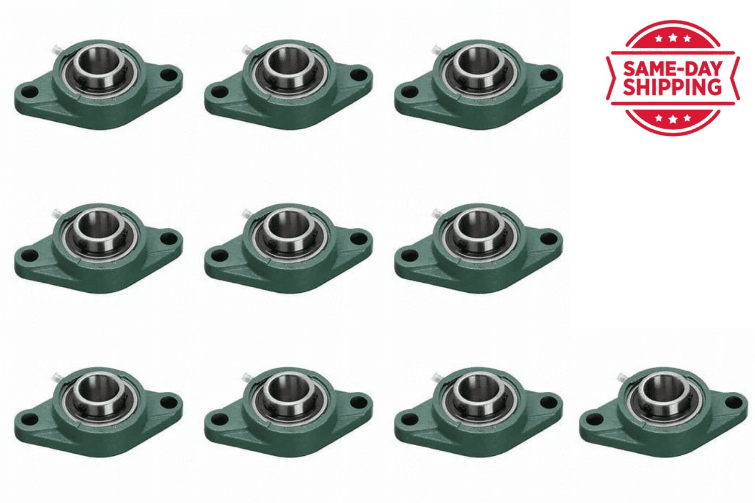 BGR 10 PCS UCFL 206-18 Pillow Block Flange Bearing 1-1\8" Bore 2 Bolt ...
