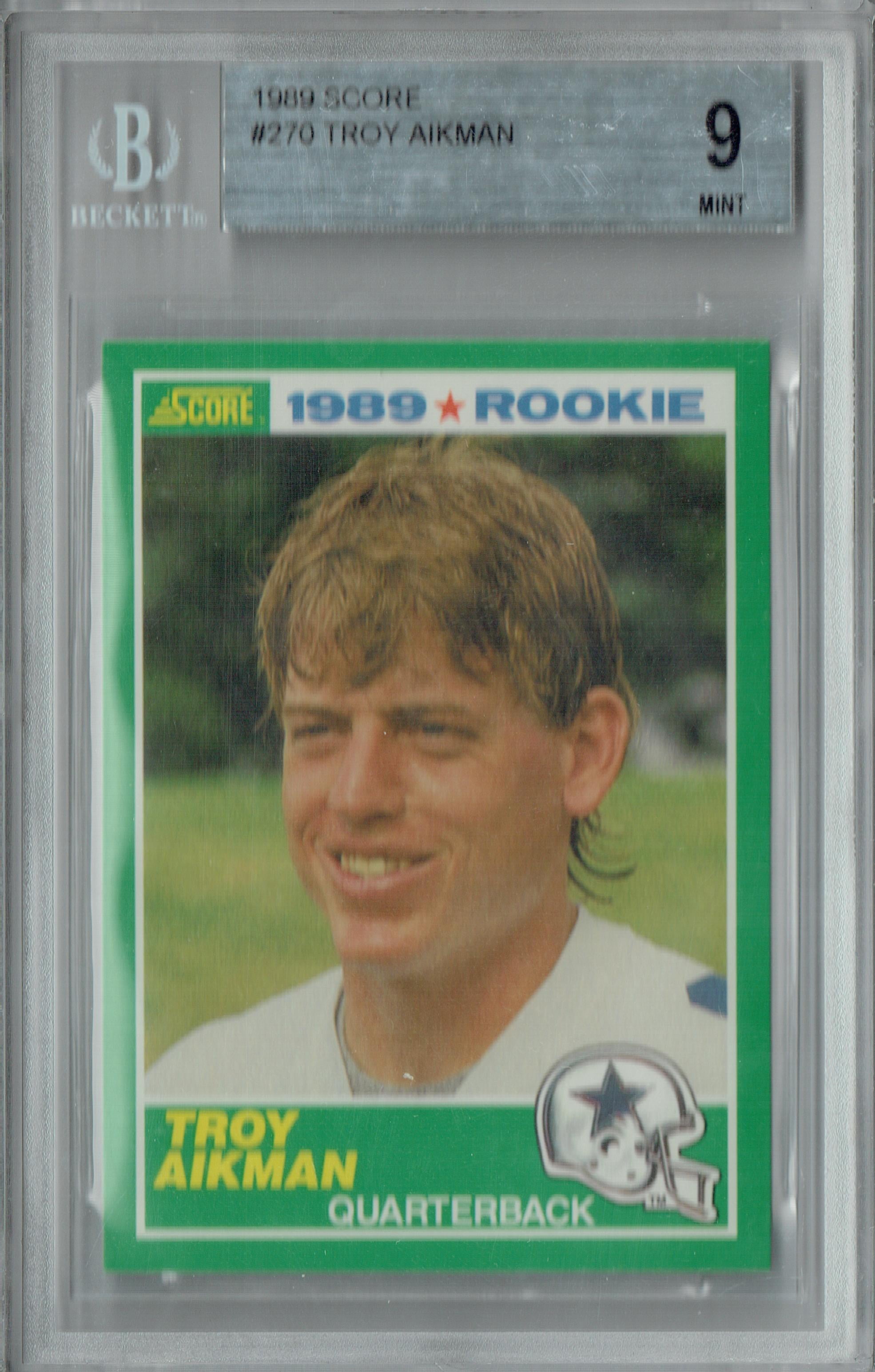 BGS 9 Troy Aikman 1989 Score #270 Rookie Card - Walmart.com