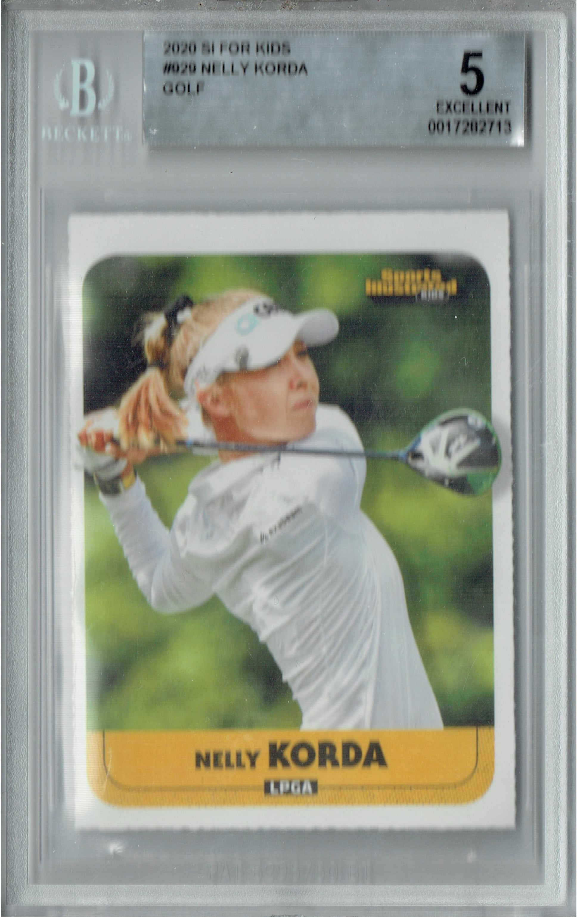 BGS 5 Nelly Korda 2020 S.I. for Kids #929 Womens Golf Rookie Card - Walmart.com