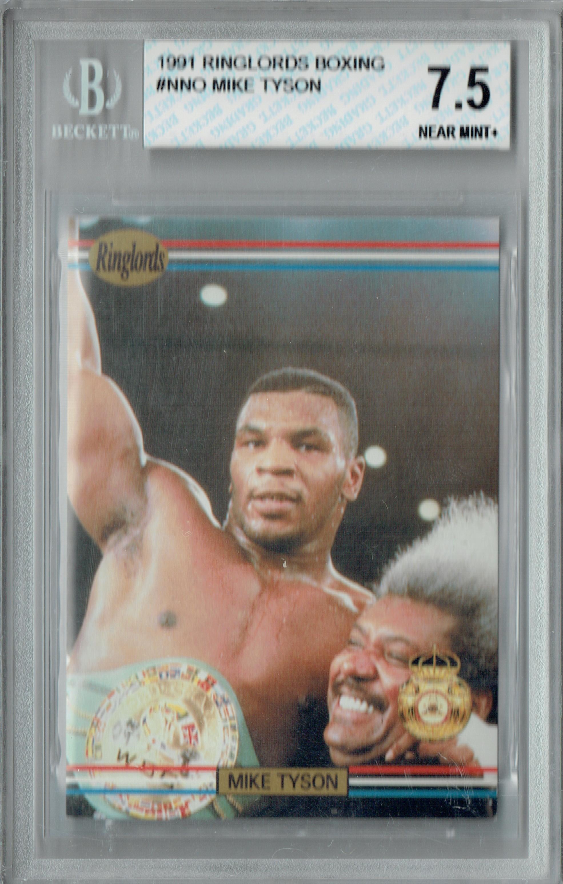 BGS 7.5 Mike Tyson 1991 Ringlords Boxing NO PROMO STAMP Trading Card - Walmart.com