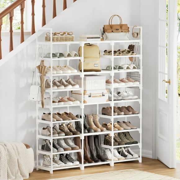White Wire Shoe Rack