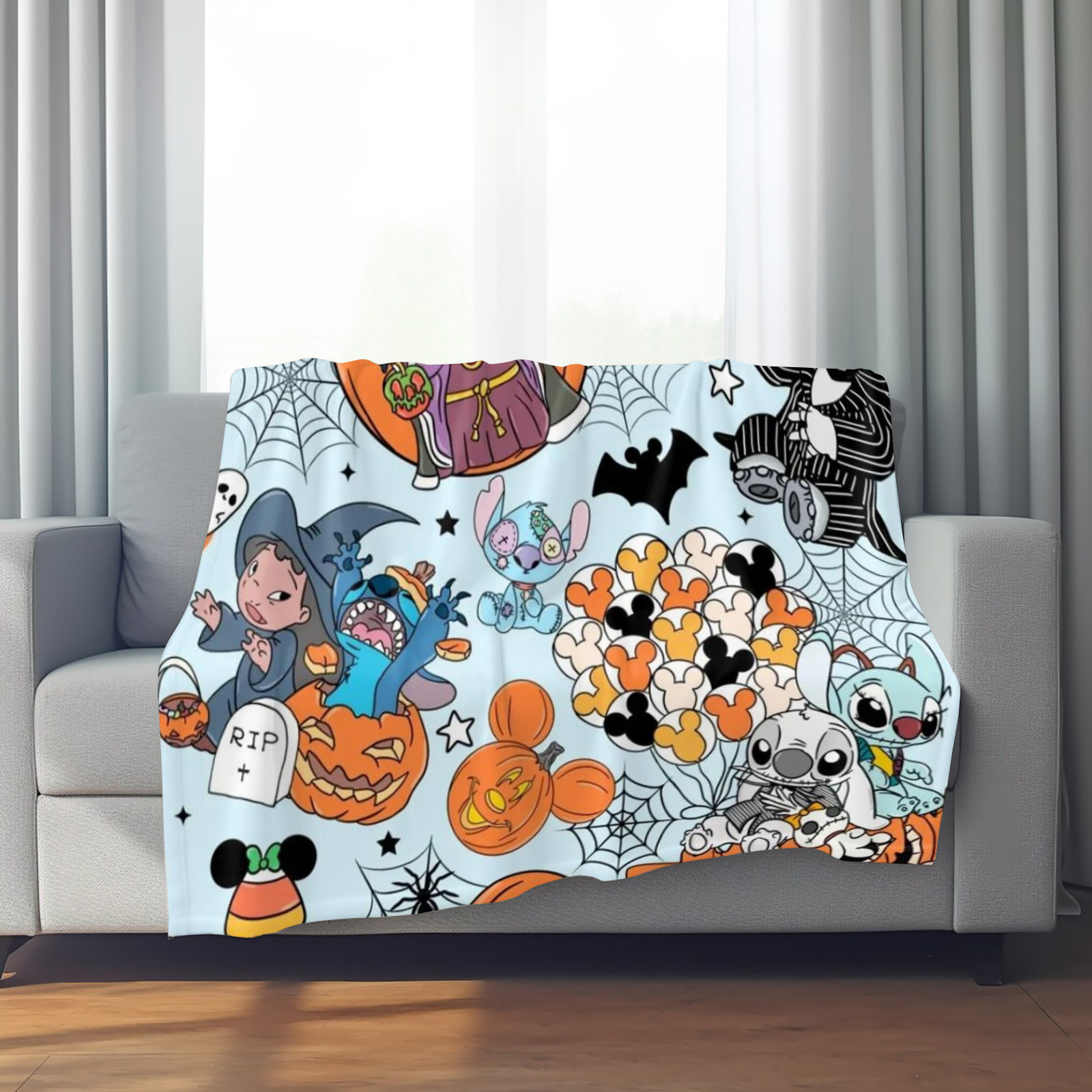BGWRDMEY Fun cartoon Halloween Blanket Soft flannel Blanket Super Soft ...