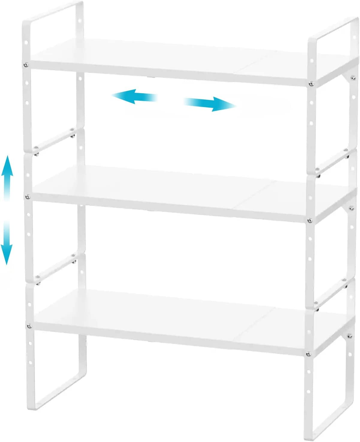 BGYNTYU Expandable Cabinet Storage Shelf Organizer Rack Heavy Duty ...