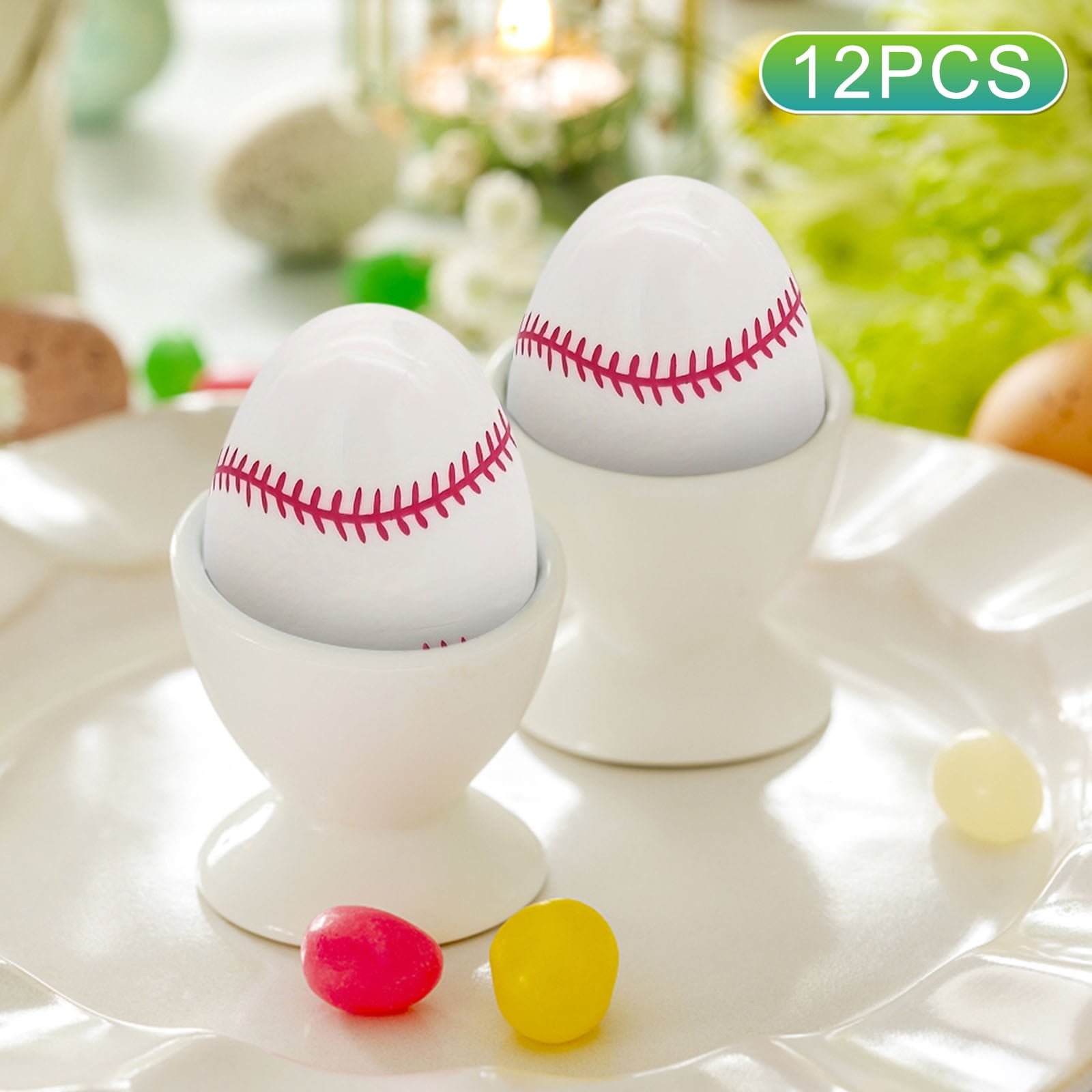 BGZLEU 12PCS Easter Eggs Empty Sports Balls Egg Plastic Assorted Soccer ...