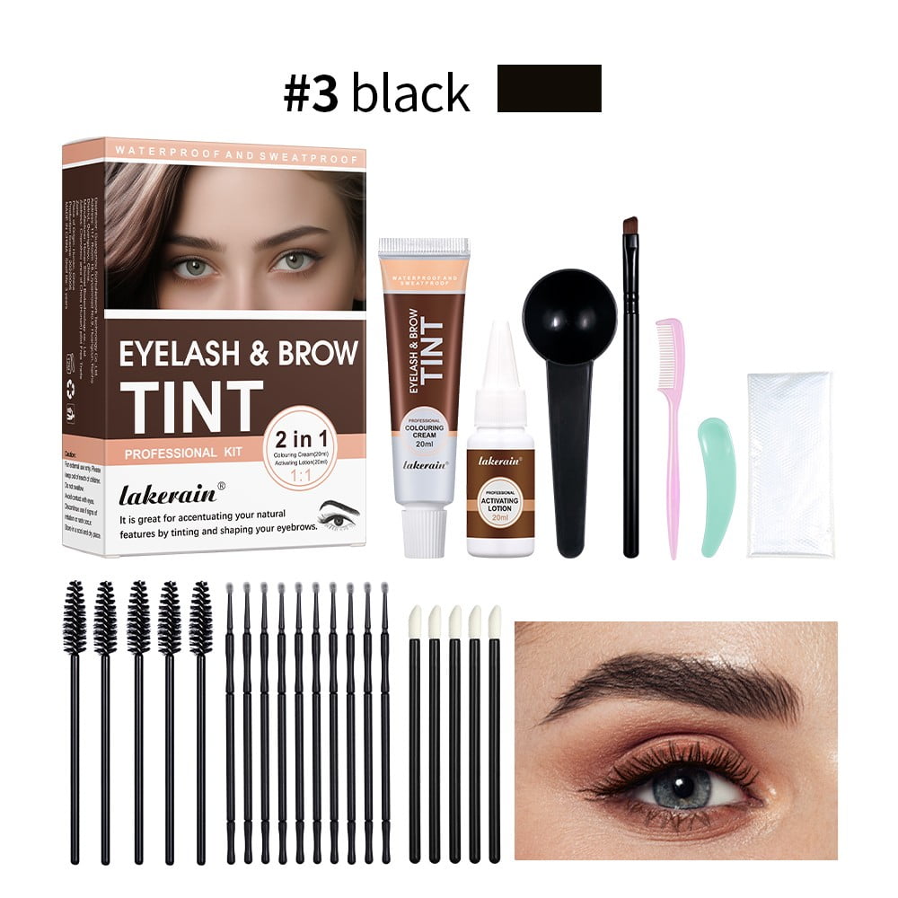 BGZLEU 2 in 1 Brow Kit,Semi-permanent Eyebrow Dyeing Kit,Instant ...