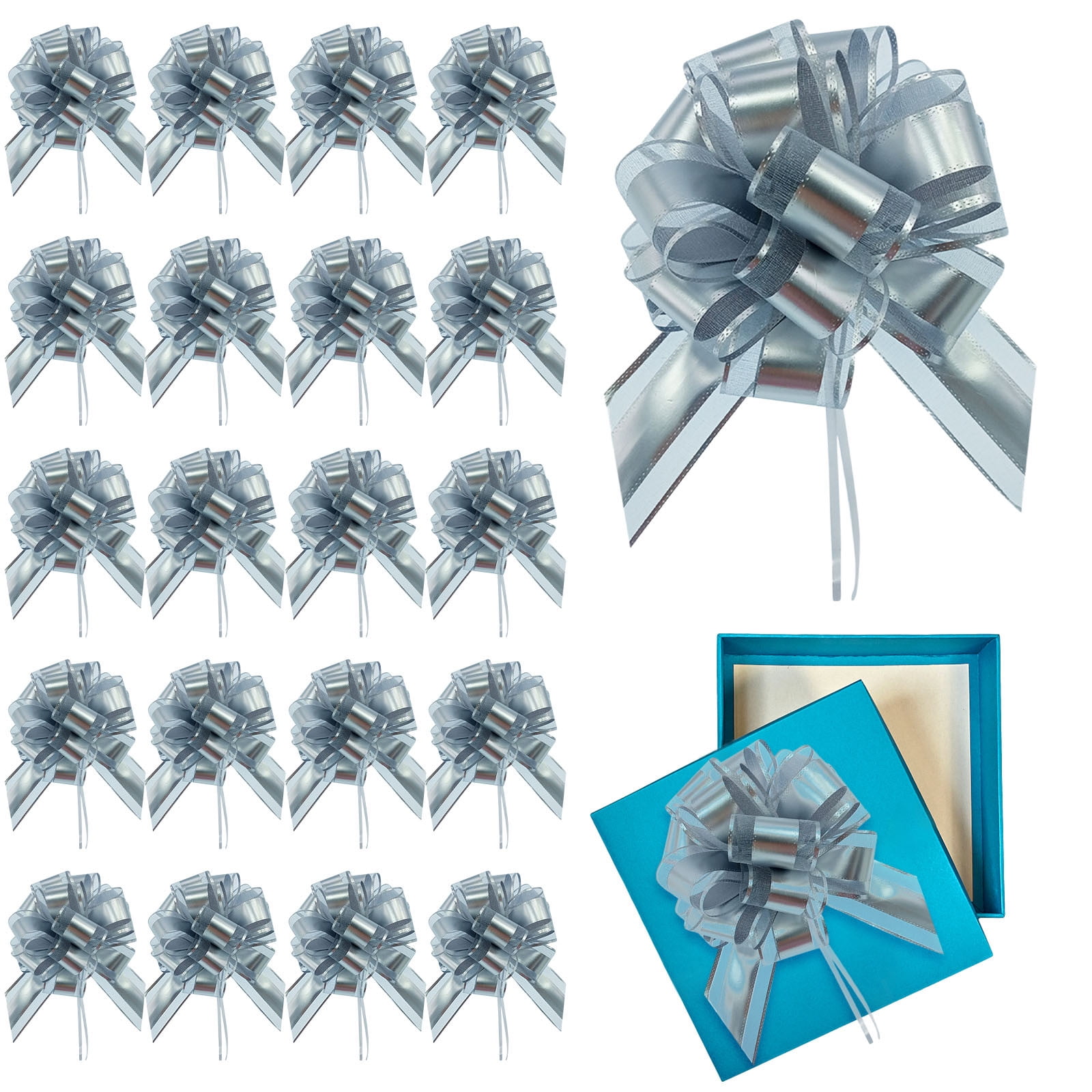 BGZLEU 20Pcs Holiday Gift Pull Bows with Ribbon,Gift Packages Wrapping ...
