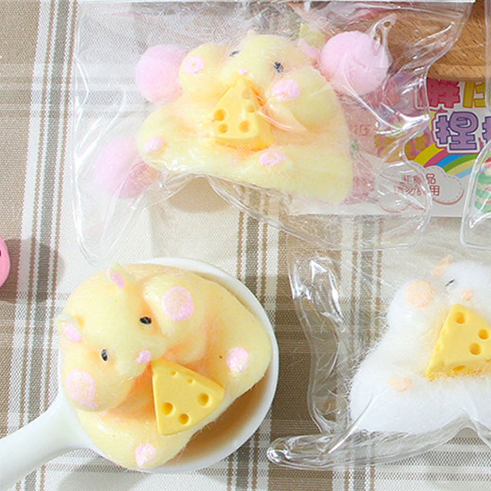 BGZLEU 2Pcs Squishy Squeeze Toy Set - 1 Slow Rising Stress Hamster &4-6 ...