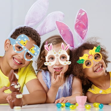 18 Pcs Easter Headbands & Paper Party Glasses For Adults Kids ...