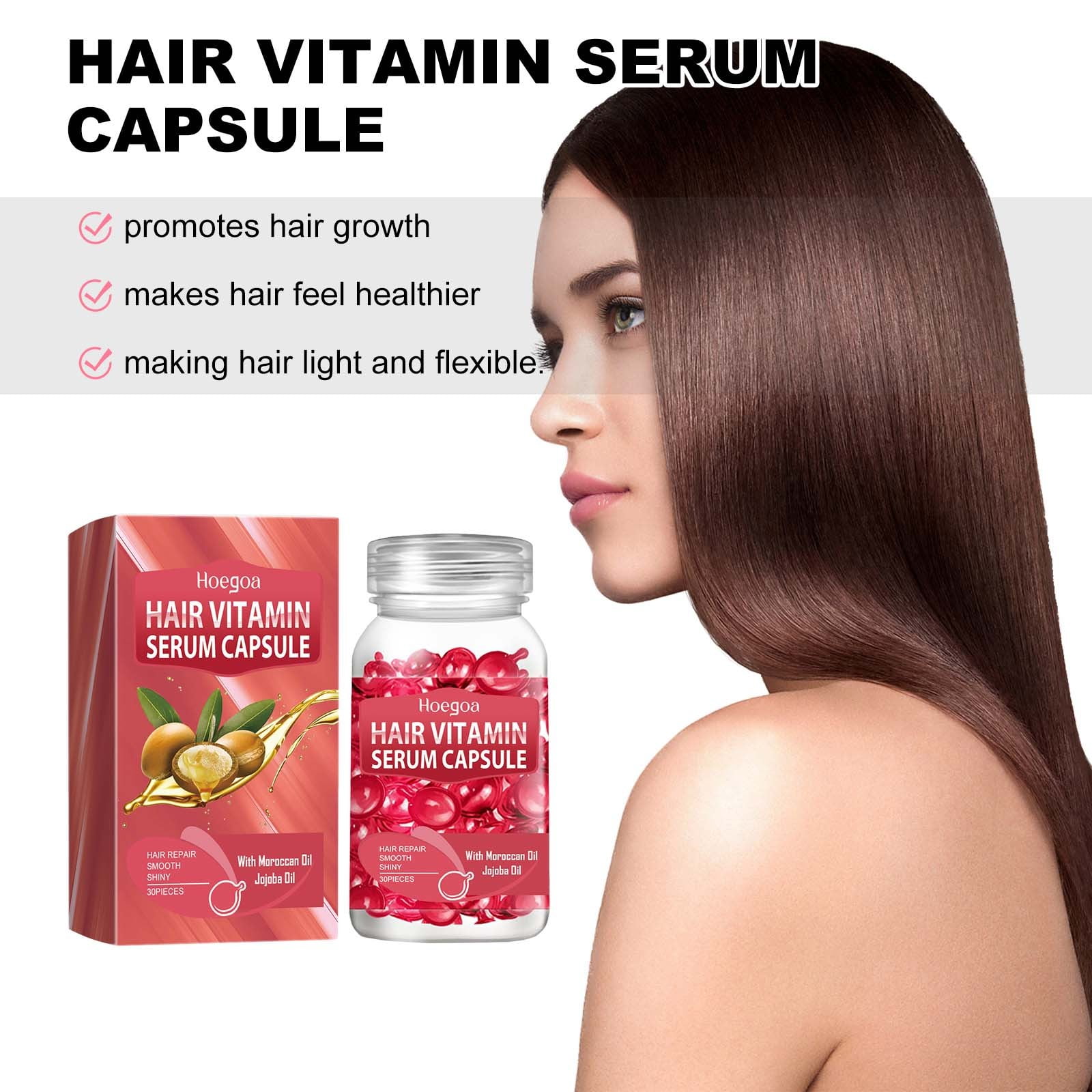 BGZLEU 30pcs Hair Oil Capsules, Hair Treatment Serum Oil Capsules ...