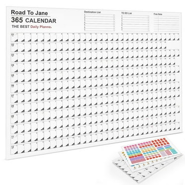 Kezqiaxn 2025 Wall Calendars, 366 Day Poster Calendar Yearly Monthly ...